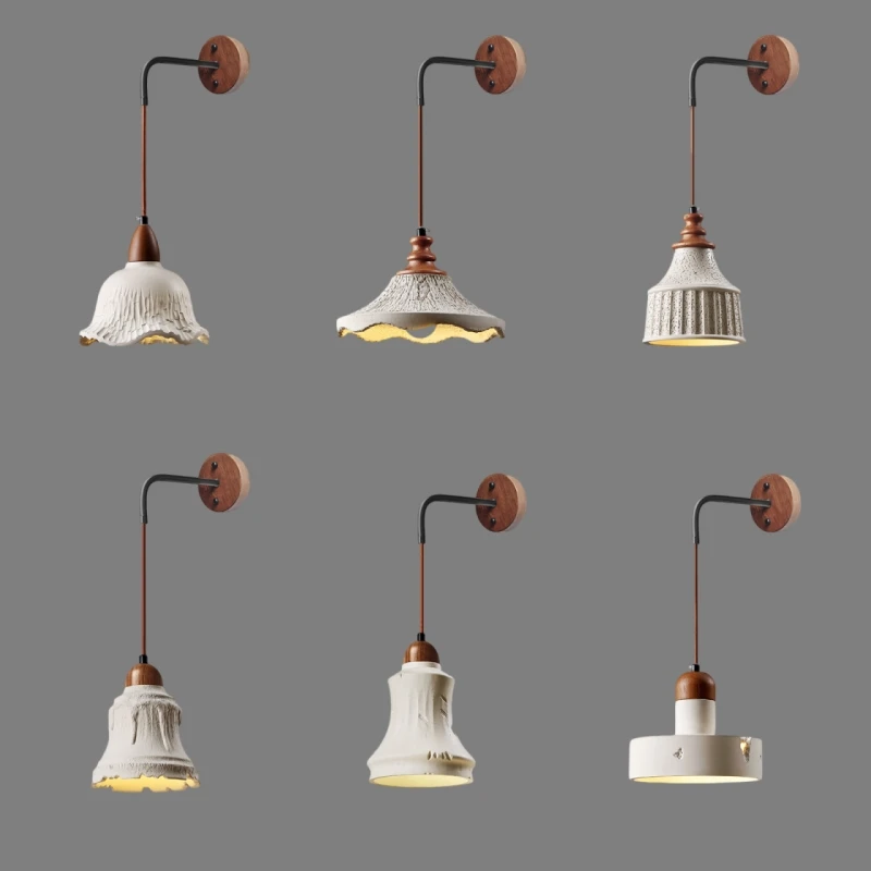 Art-Deco-Vintage-wabi-sabi-e27-led-Model-Wall-Light-Decorative-Cement ...