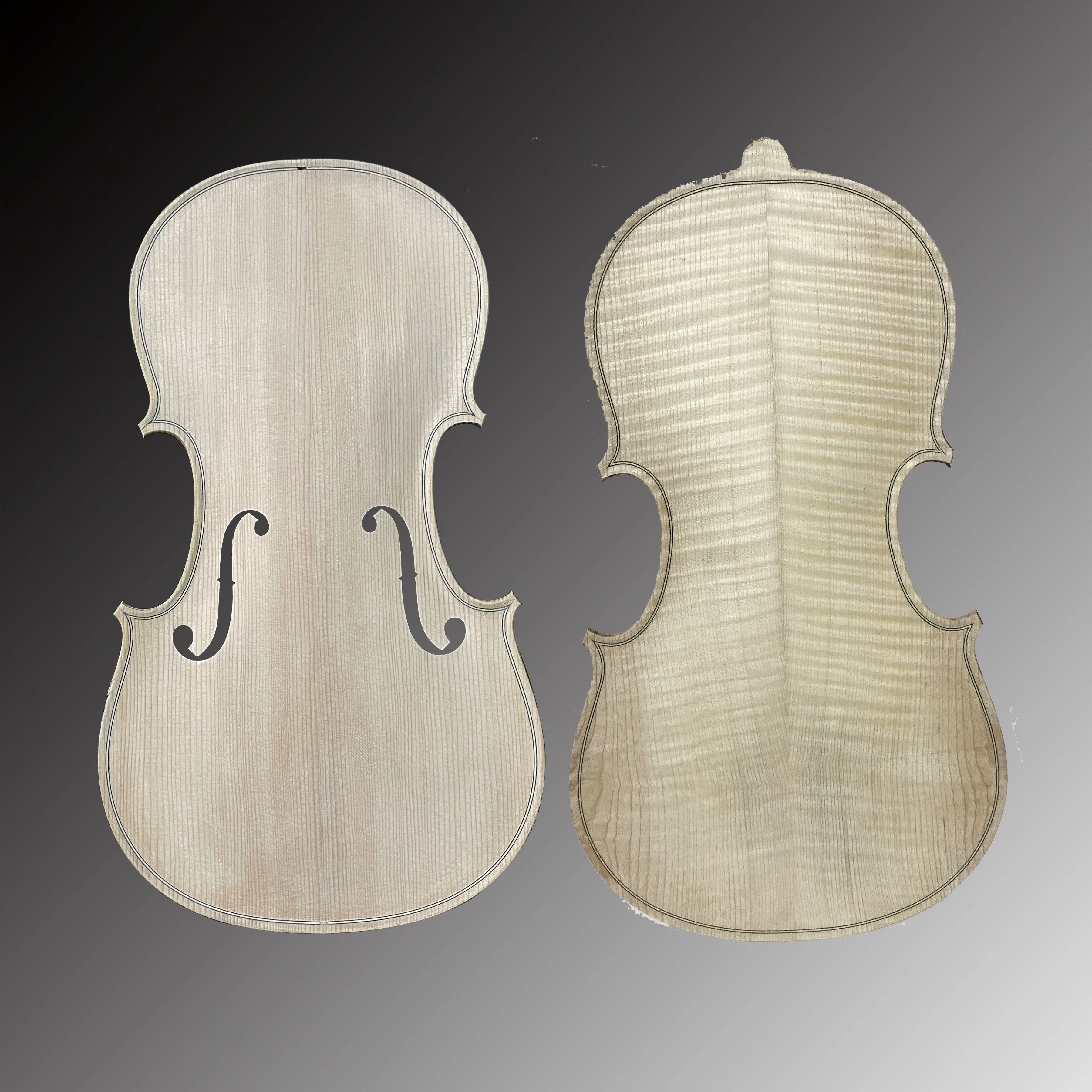 Handcraft-Unfished-Fiddle-Violin-Spruce-Front-Panel-Topboard-Backplate ...