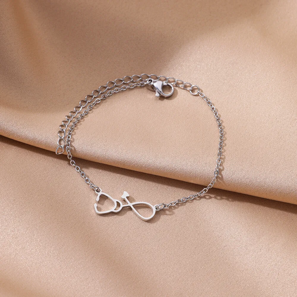 Fashion-Stethoscope-Bracelets-For-Women-Silver-Color-Stainless-Steel ...