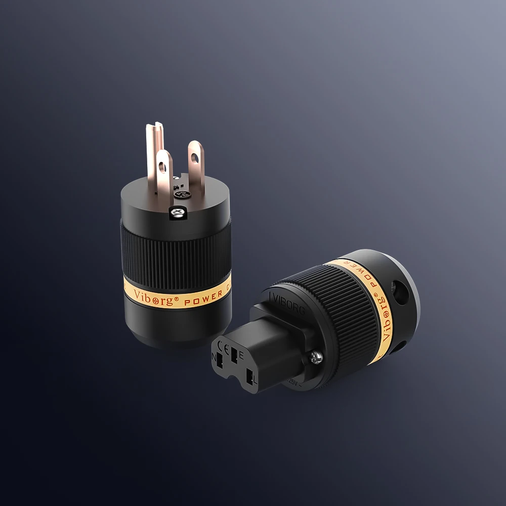 Viborg-VM501-VF501-Pure-Copper-AC-US-plug-Redcopper-US-Power-Plug-IEC ...