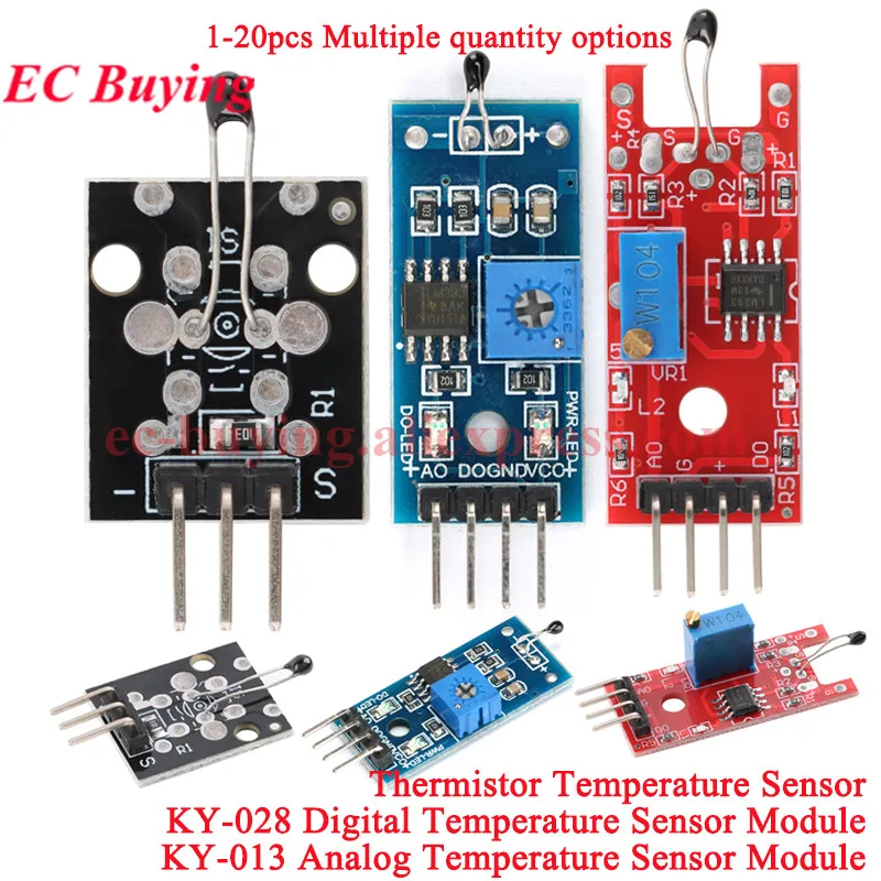 1Pc-20Pcs Digital temperature sensor module NTC thermistor temperature ...