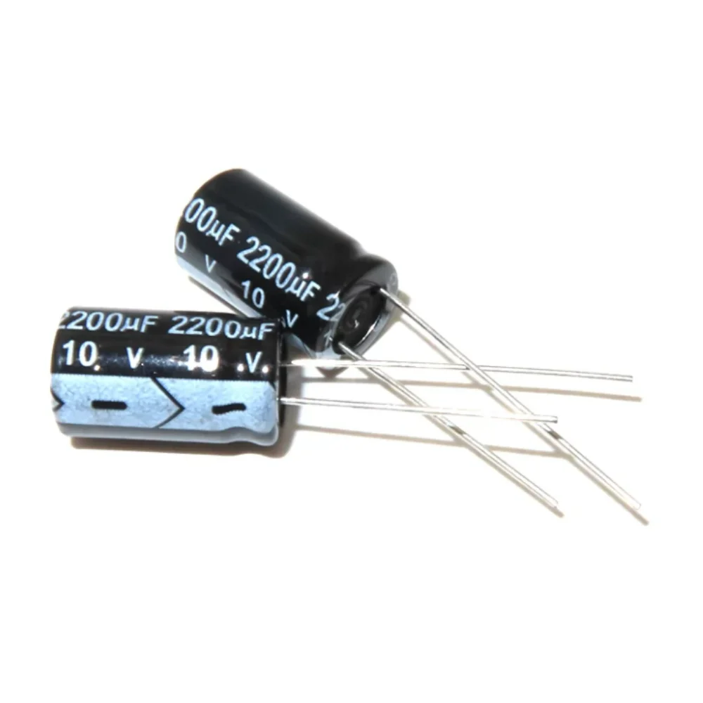 20PCS-10V2200UF-Aluminum-Electrolytic-Capacitor-2200uf-10v-Volume-10-17 ...