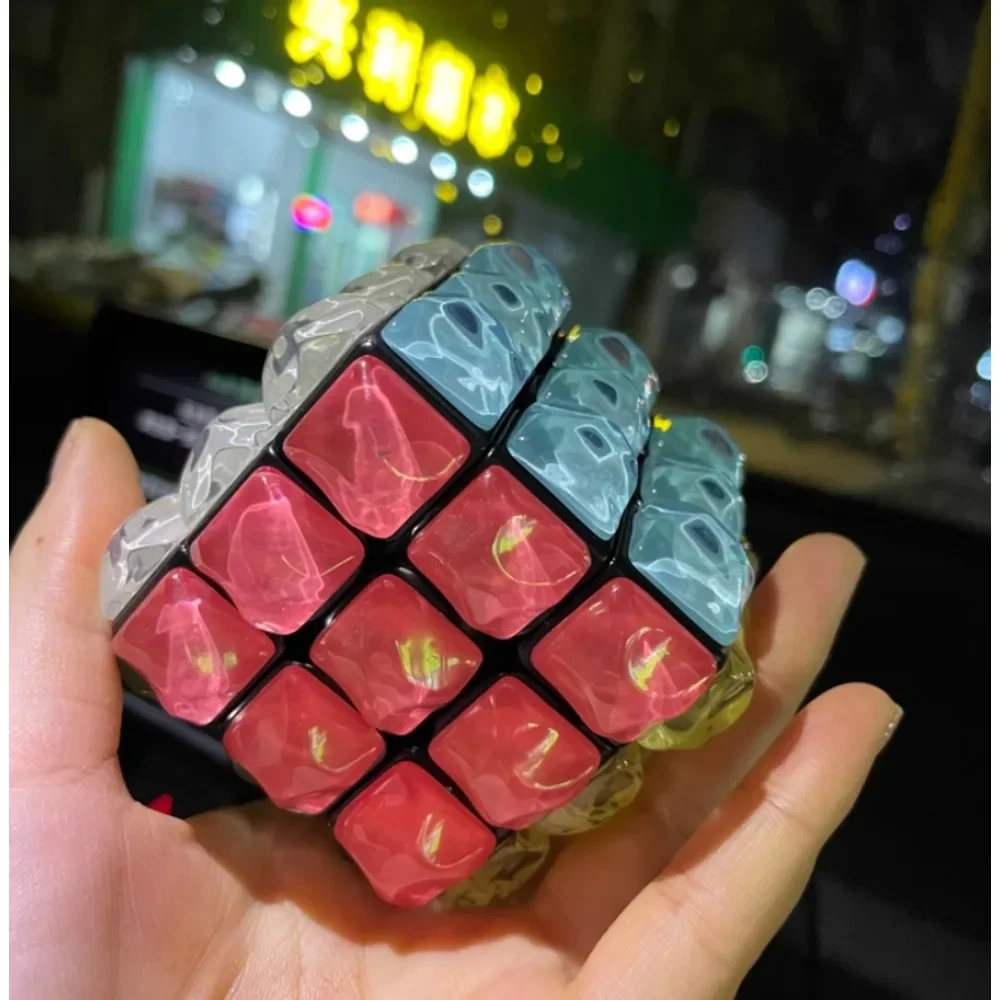 New 3x3 Wave Magic Cube Magnetic Puzzle Cube Transparent Magnetic ...