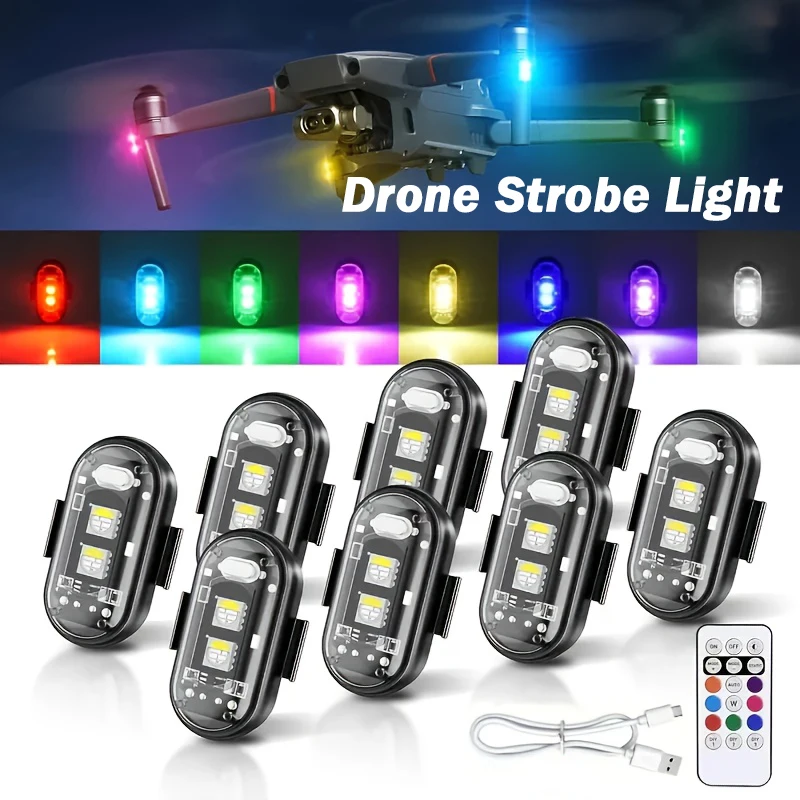 Universal 1-10PCS Multi-mode Car Warning Light USB Rechargeable LED ...