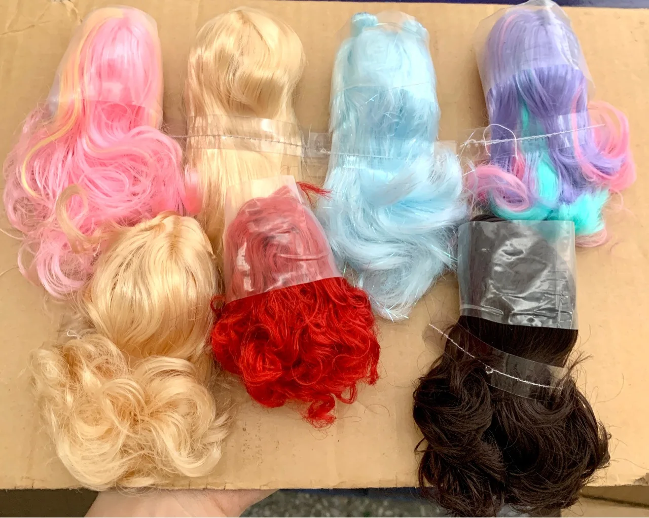 Wig set doll princess wig 1/6/1/8 doll BJD doll set head circumference ...