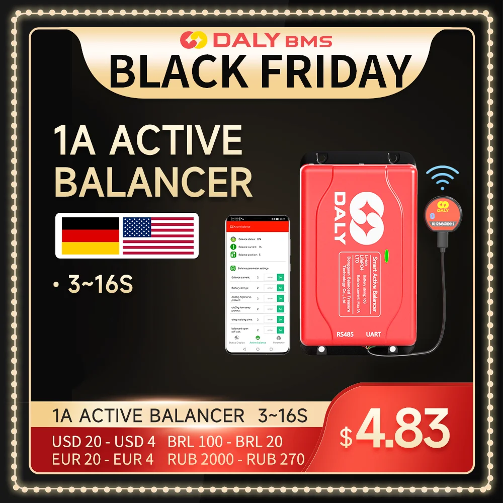 Daly-BMS-Active-Balancer-LiFePO4-Battery-Equalizer-24V-Equalizador-de ...