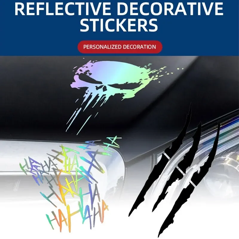 1pcs-Motorcycle-Stickers-Skull-Demon-Claw-HAHA-Decals-Stickers-for ...