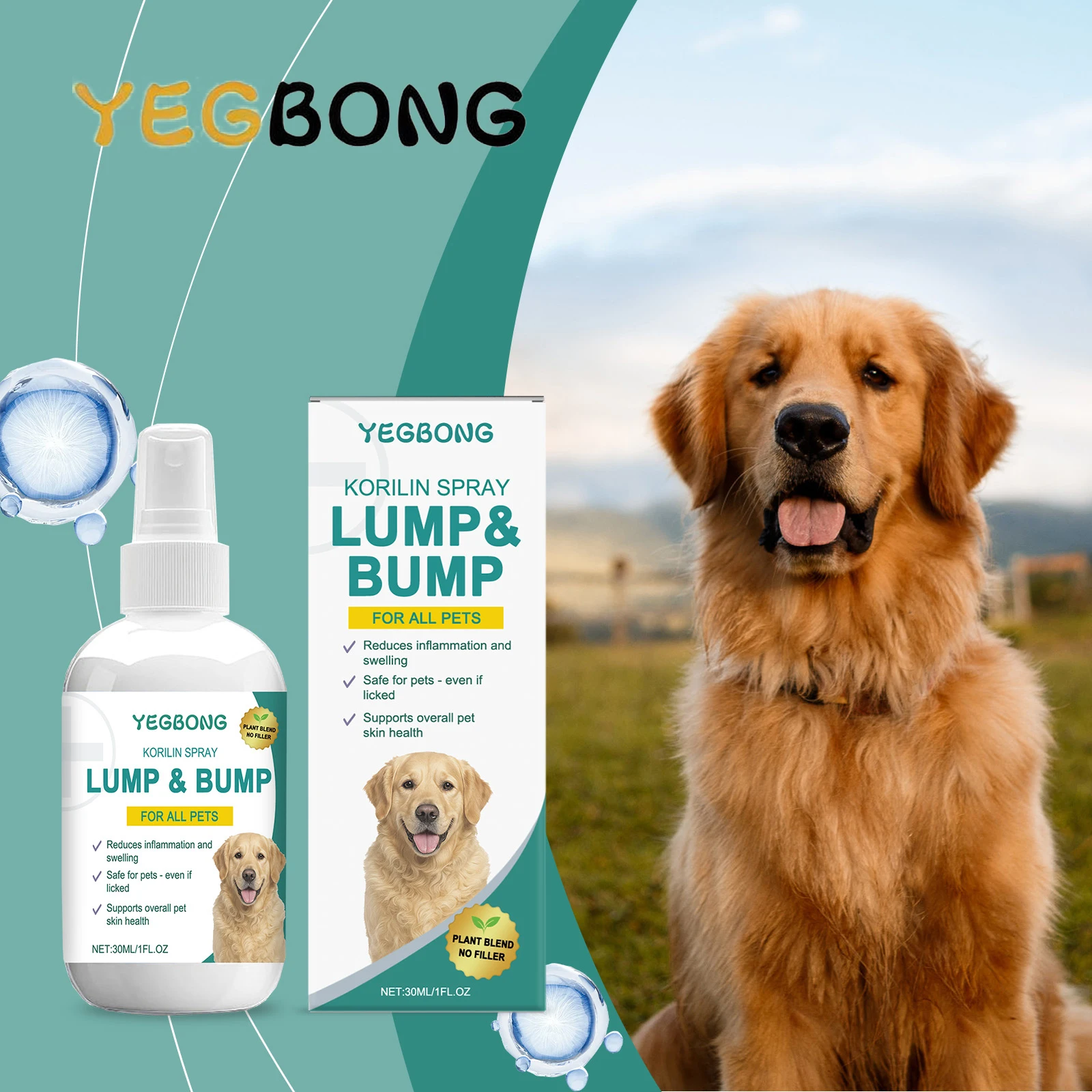 YEGBONG Hypoallergenic Pet Skin Care Spray Soothing Redness Relief ...