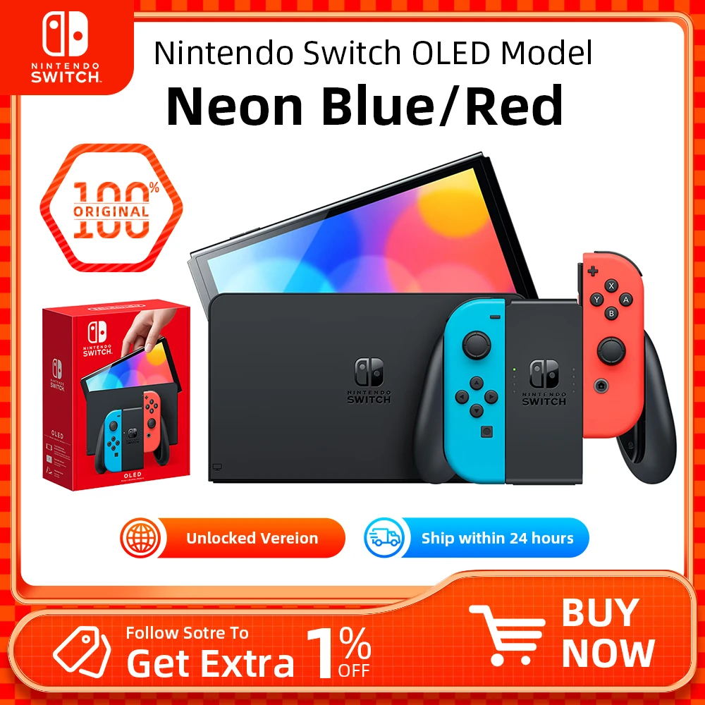 Nintendo Switch Oled Model Game Console - Neon Set - Video Game ...