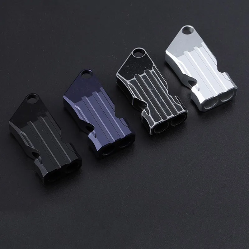Aluminum Alloy Super Loud Whistle 2 Tube High-decibel Explosion ...