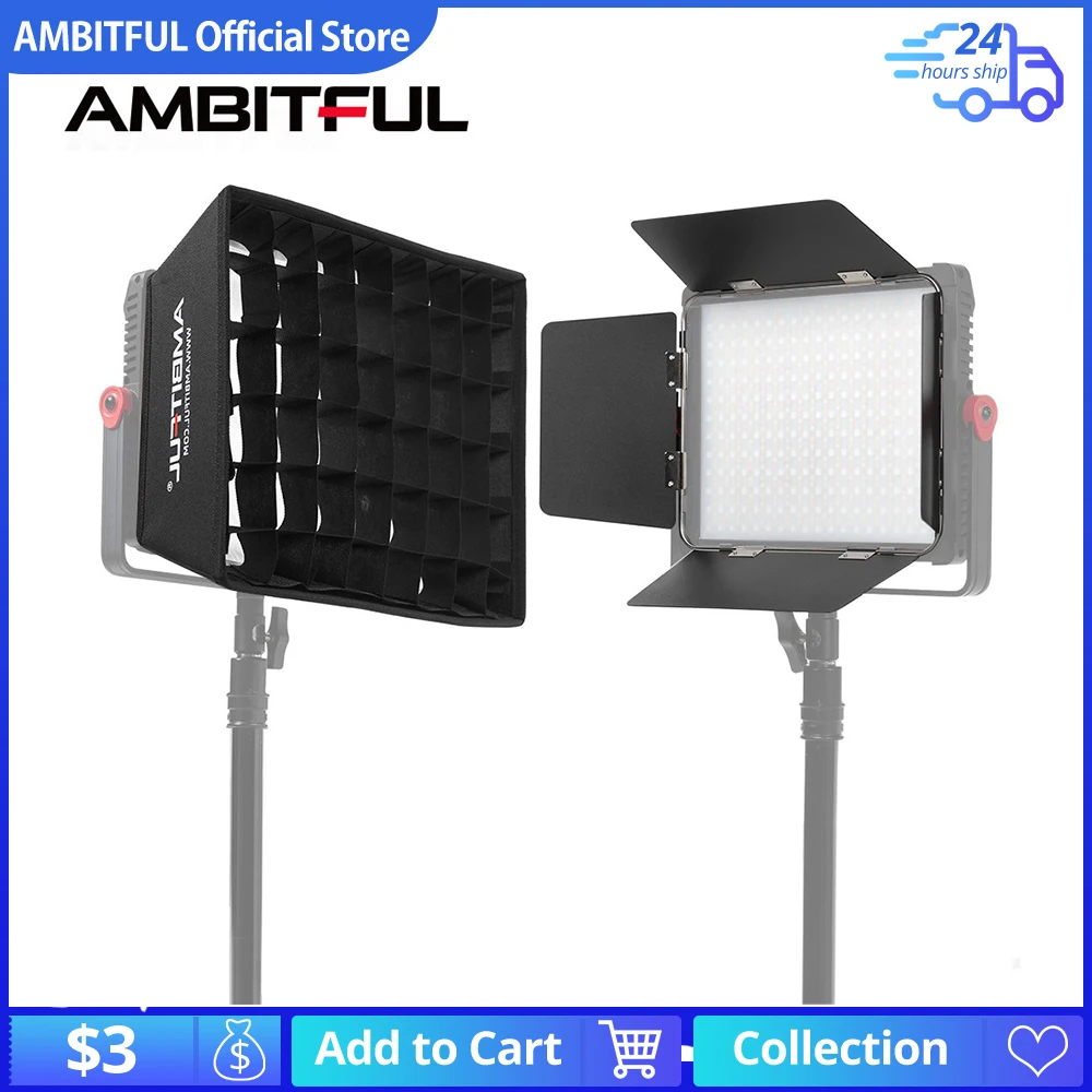 AMBITFUL-P35R-LED-Video-Panel-Light-Diffuser-Honeycomb-Grid-Softbox ...