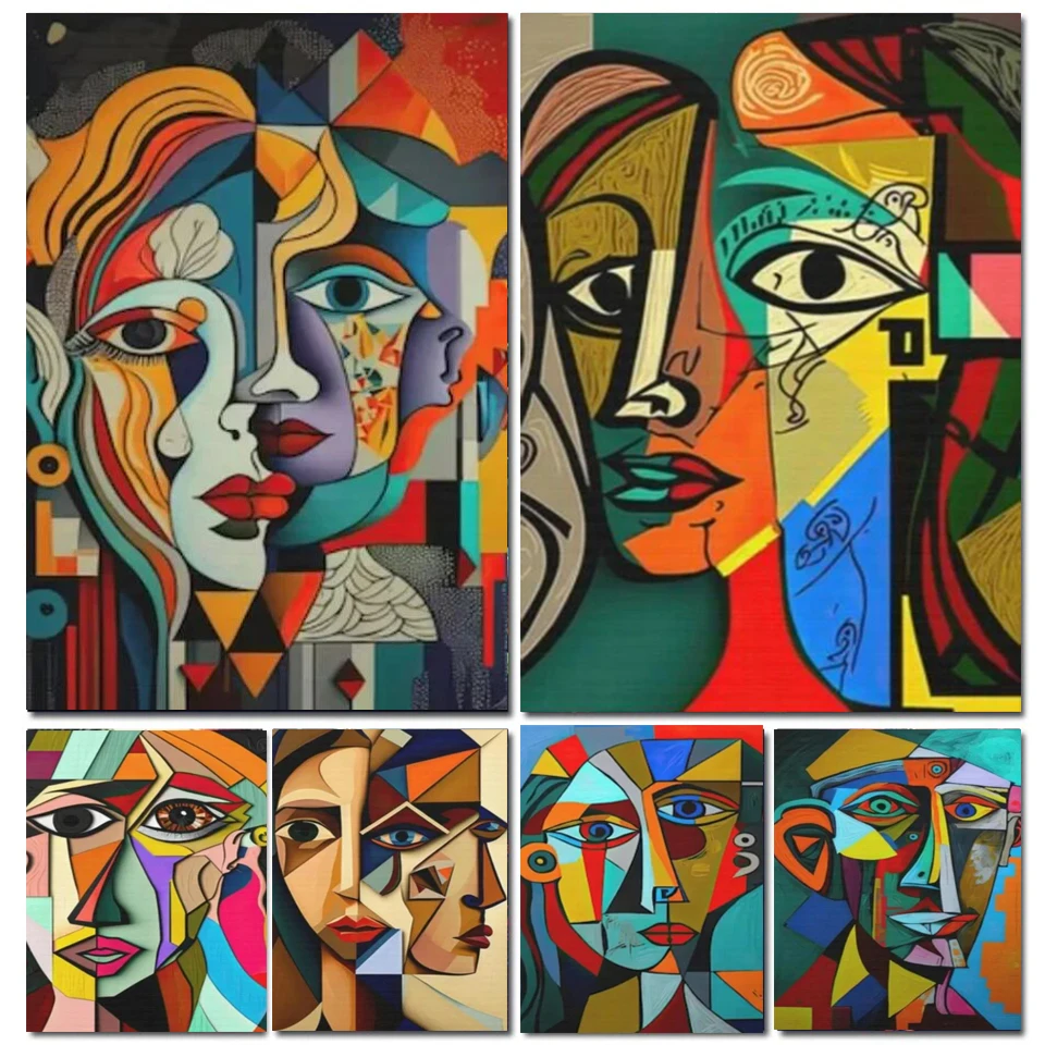 Abstract-Cubism-Picasso-Style-Diamond-Painting-Kits-Character-Head ...