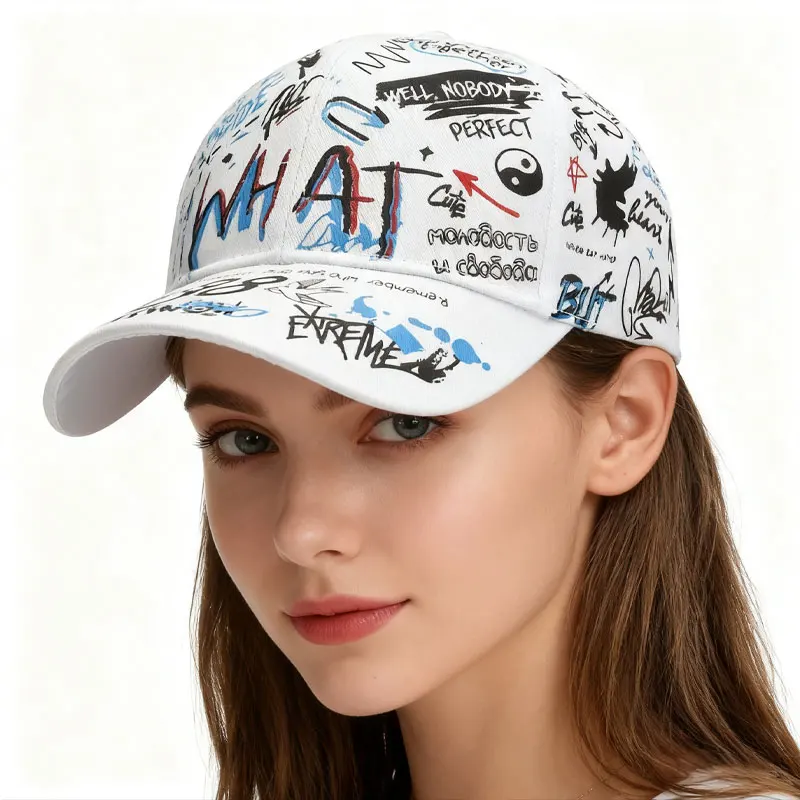 Graffiti Baseball Cap, Fashionable and Versatile Outdoor Sun Hat for ...