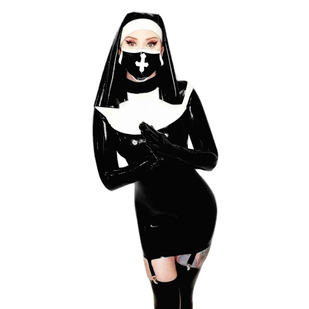 Wetlook-eldiven-ile-PVC-deri-Cosplay-jartiyer-elbise-egzotik-Bodycon ...
