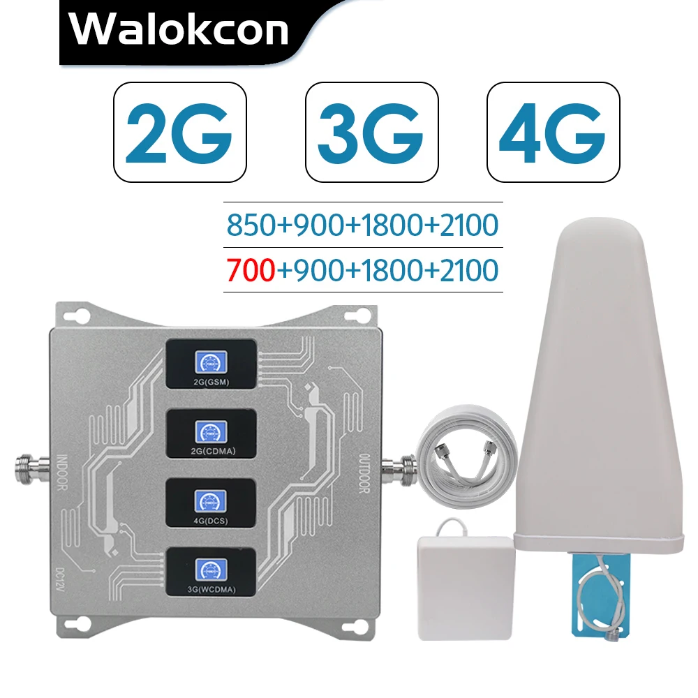 Israel 2g 3g 4g Amplifier Quad Band Cellular Booster Set LTE 850 700 ...