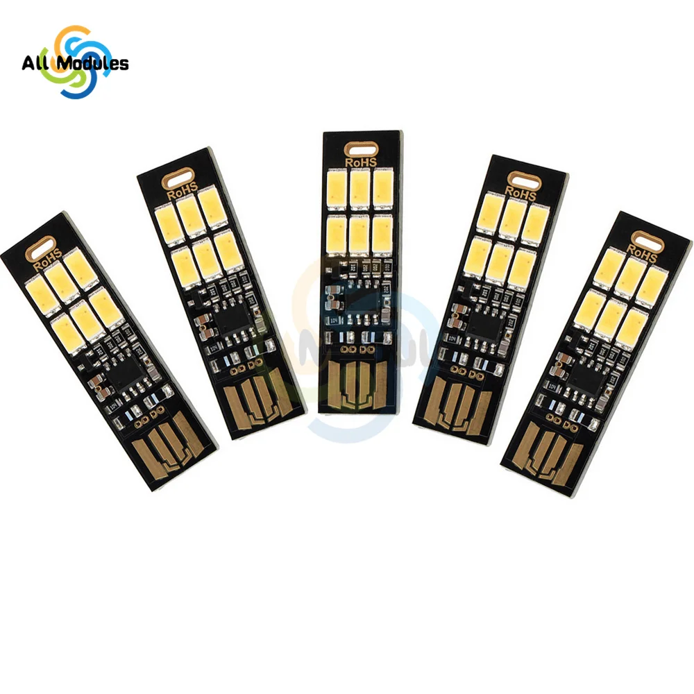 10PCS Mini 5730 USB LED Light 5V Touch Sensor Dimmable Night Light for ...