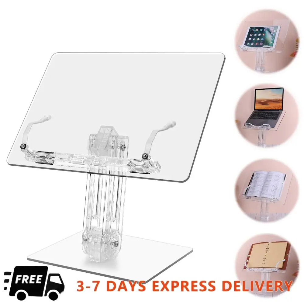 Acrylic Tablet Stand Adjustable Swivel Tablet Stand Transparent Tablet ...