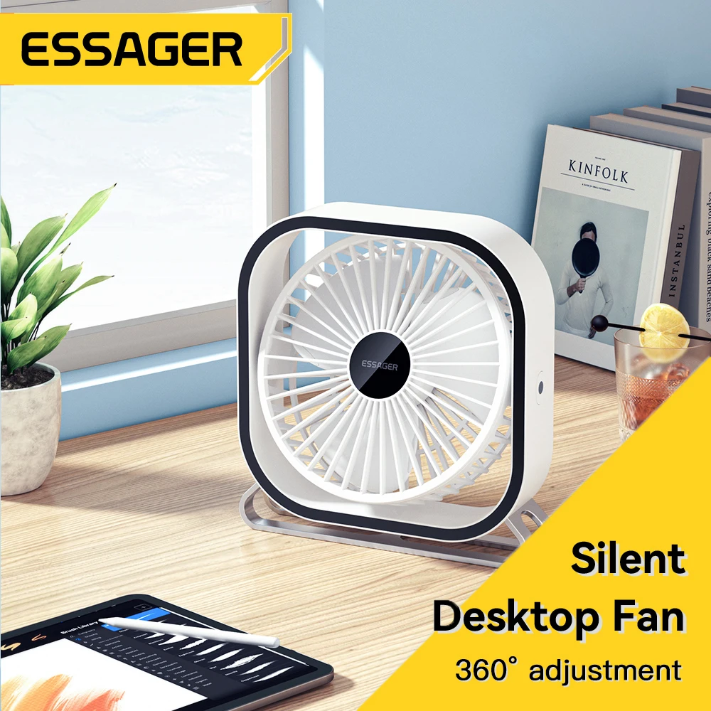 Essager-Mini-Type-C-Desktop-Fan-Portable-360-Rotation-USB-C-Ultra-Quiet ...