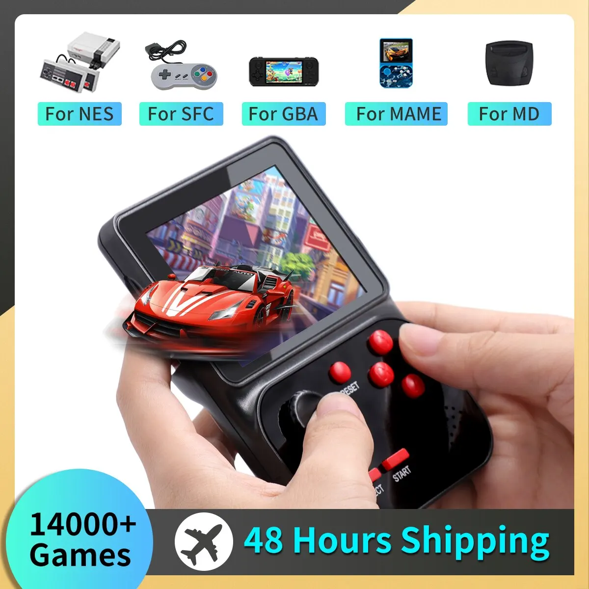 GAMINJA-AN08-3-0-polegada-Tela-LCD-Handheld-Game-Player-14000-Retro ...