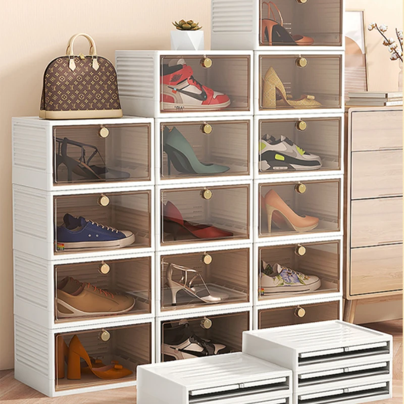 1-Box-Fold-Plastic-Shoes-Case-Thickened-Transparent-Drawer-Case-Plastic ...