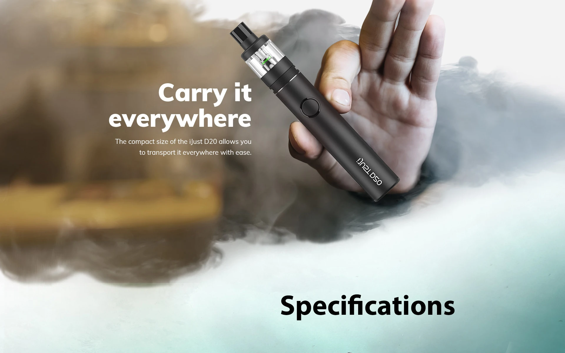 Original Eleaf iJust D20 Kit Built-in 1500mAh Battery 30W Vape 3ml Tank ...