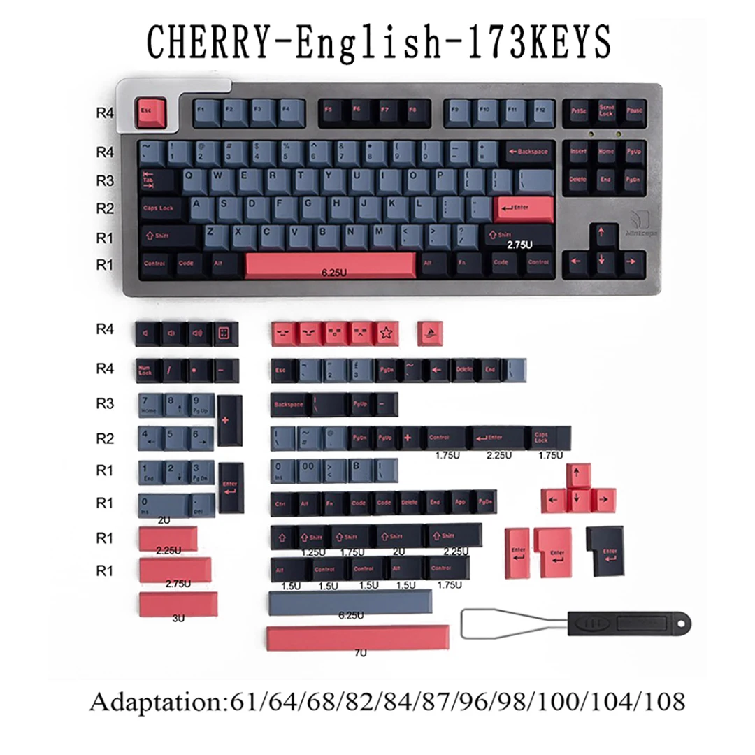 173-Keys-GMK-Keycaps-Clone-8008-Rome-Cherry-Profile-MX-Double-Shot-PBT ...