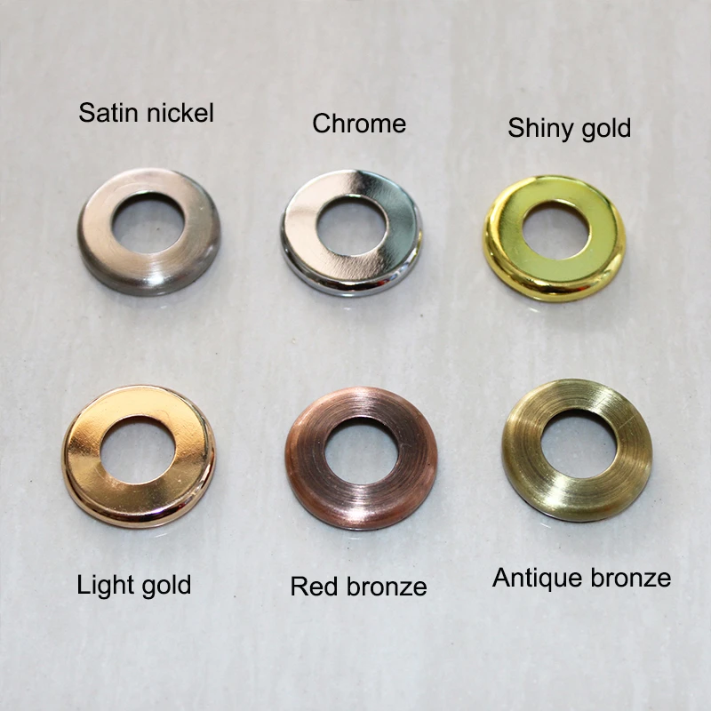 13/16/19/25/32/35/38/45/55MM Metal Cover Satin nickel Gold Chrome ...