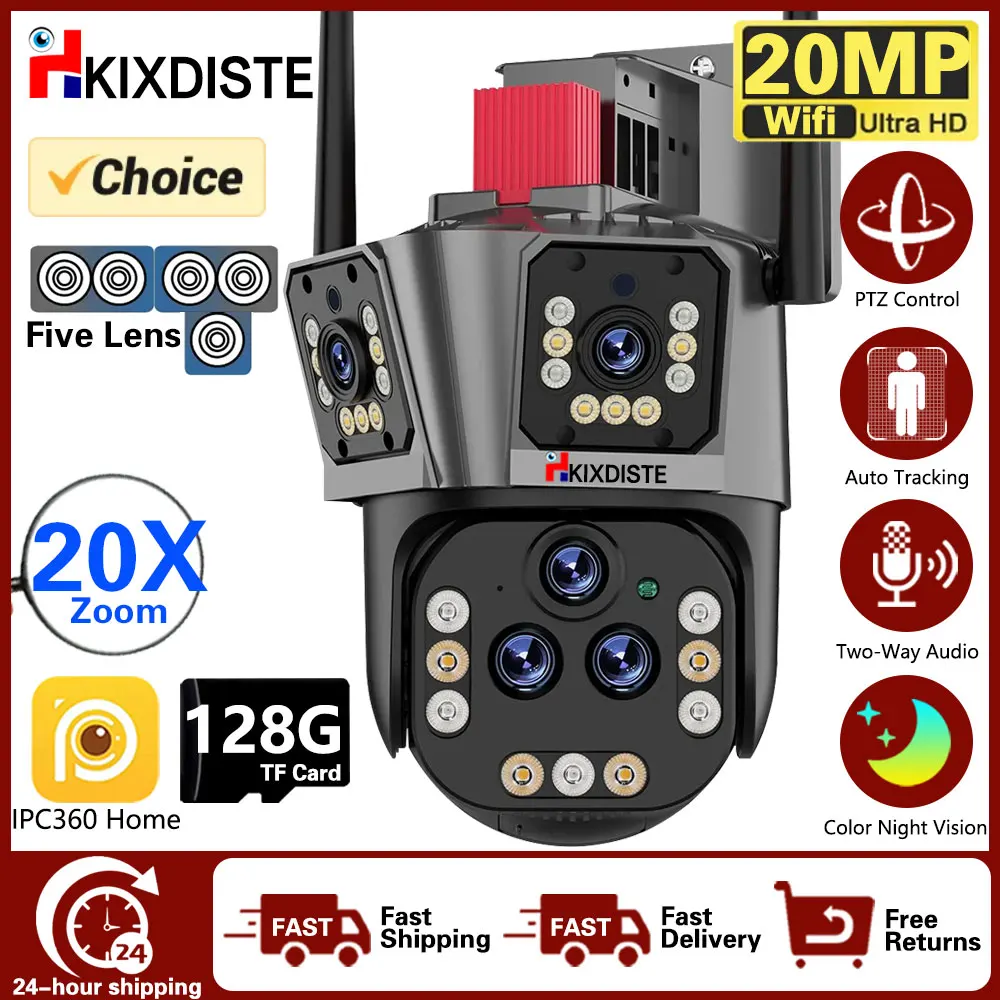 10K-20MP-WiFi-IP-Camera-20X-Zoom-Surveillance-Camera-Outdoor-Auto-Tracking-Four-Lens-Three ...