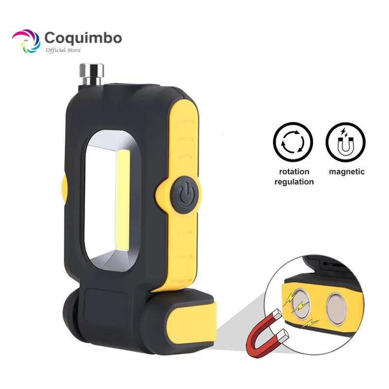 Strong-Magnet-COB-LED-Flashlight-3-Modes-Battery-Operated-Working-Lamp ...