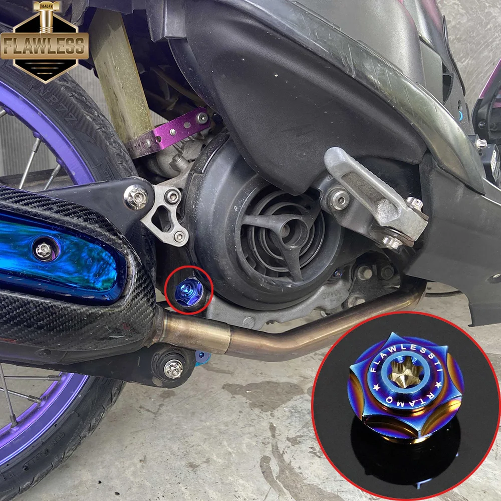 FLAWLESSTI M20x1.5 2.5 Pitch Gr5 Titanium Engine Oil Bolts For Yamaha ...