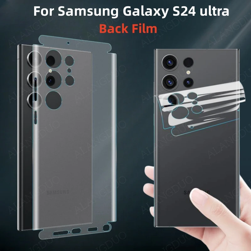 2PCS-Back-Soft-Film-For-Samsung-Galaxy-S24-Ultra-S24Plus-Full-Cover ...