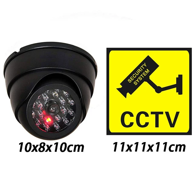 1-8Pack Dummy Camera Fake Security CCTV Dome Camera with Flashing Red ...