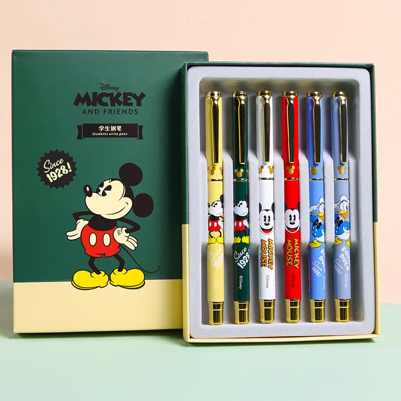 6pcs-Disney-Marvel-Frozen-Mickey-Mouse-Pen-Set-Push-Pull-Ink-Pen ...