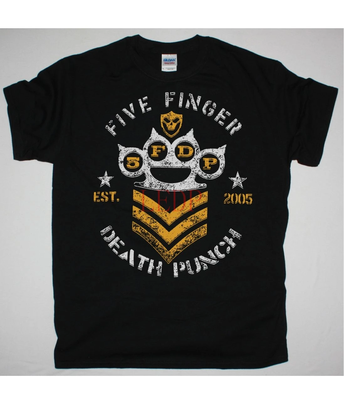 Men-T-Shirt-Brass-Knuckles-Chevron-Five-Finger-Death-Punch-Funny-T ...