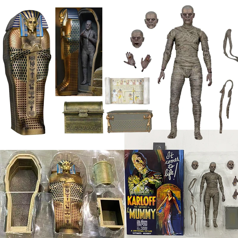 NECA-Universal-Monsters-The-Mummy-Casket-Coffin-Pyramid-Action-Figure ...