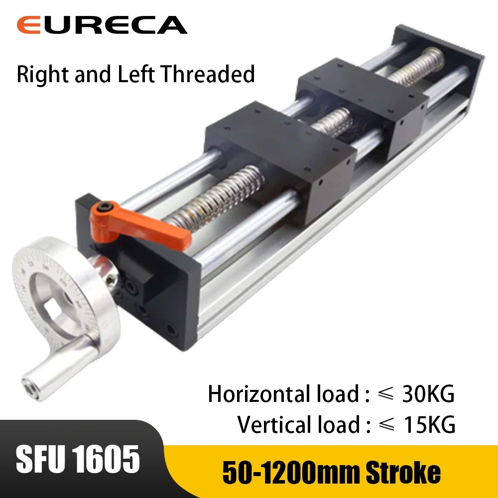 Right-and-Left-Threaded-SFU1605-Ball-Screw-Linear-Guide-Motion-Rail ...