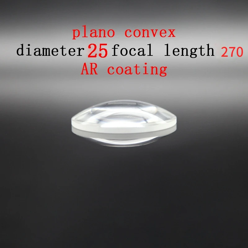 Convex Lens Diameter 25mm Focal Length 270mm Optical K9 Experimental ...
