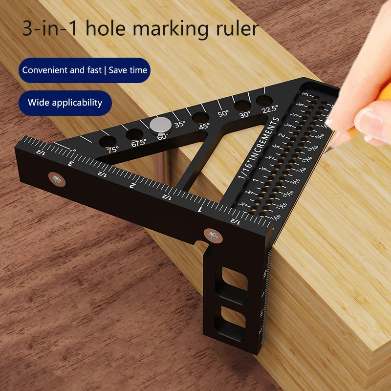 3D-Multi-Angle-Woodworking-Square-Protractor-Aluminum-Alloy-Miter ...