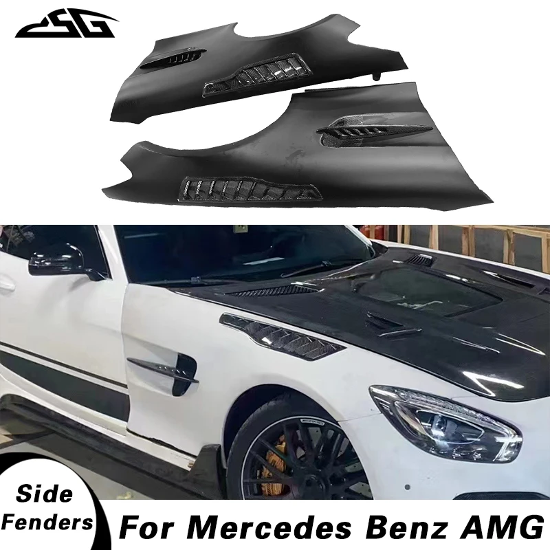 GT Style Carbon Fiber/Fiberglass Car Side Fenders Ventilation ...