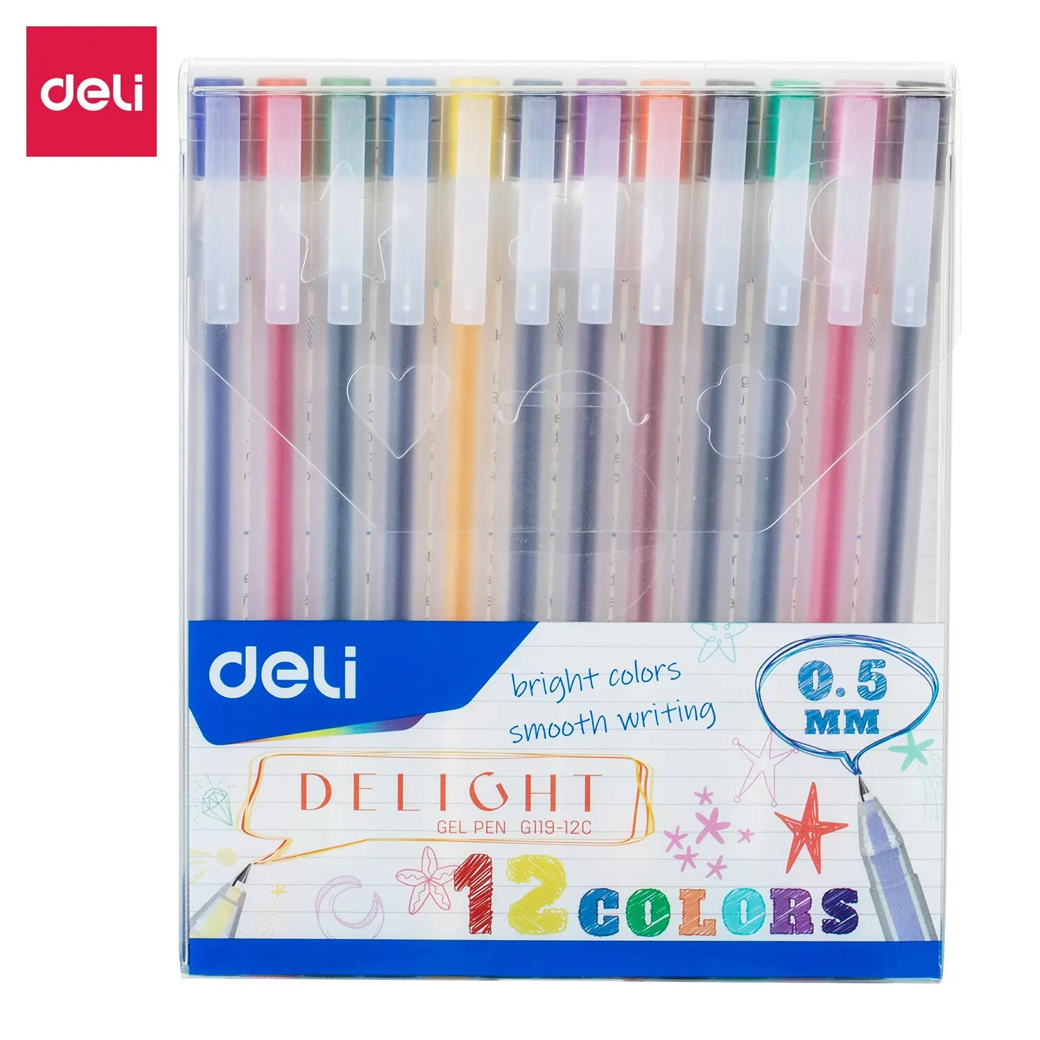 Deli-12pcs-Set-High-Quality-Color-Gel-Pen-Writing-Neutral-Pen ...