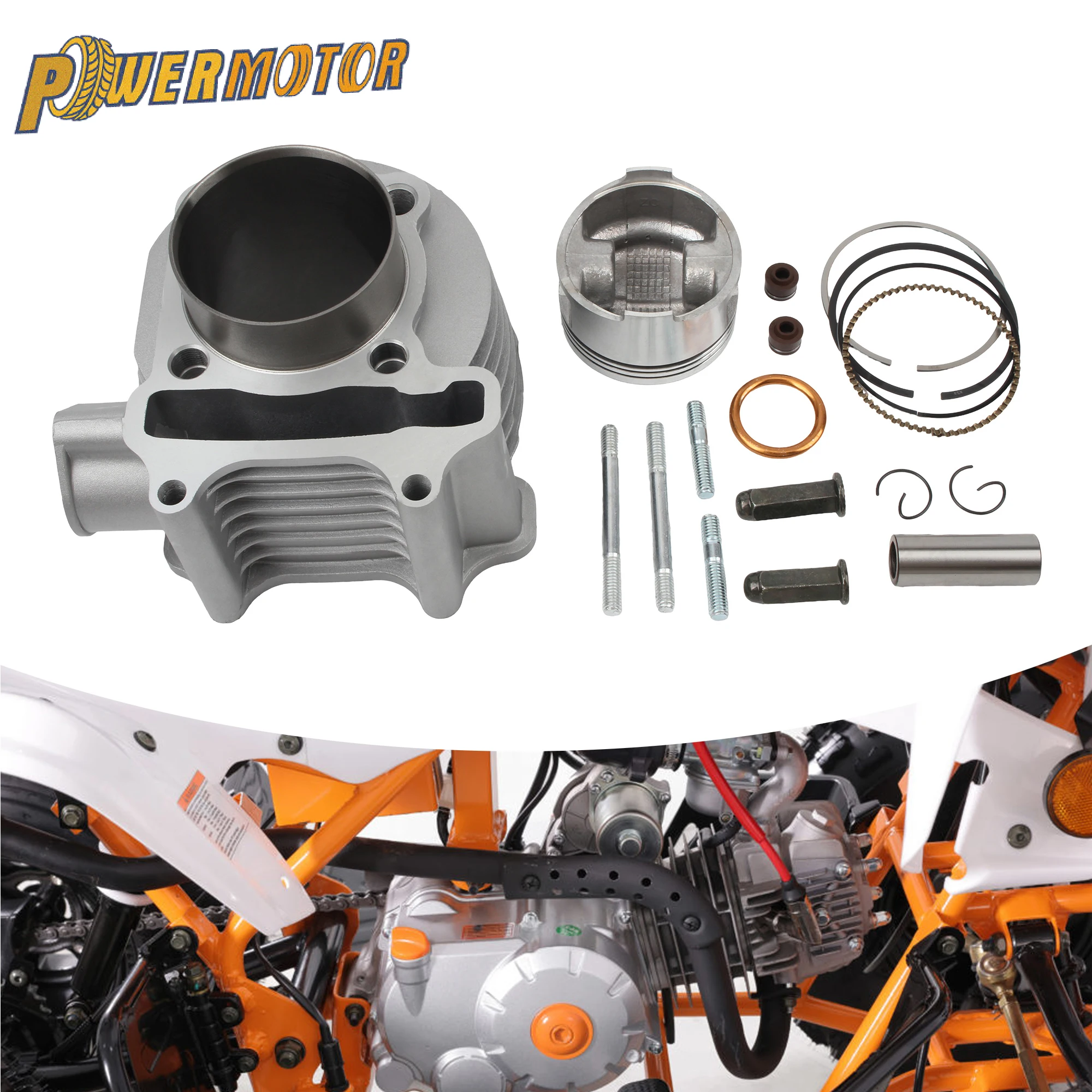 ATV 139QMB 139QMA engine GY6 50cc 80cc 100cc 50mm Cylinder Piston Rings ...