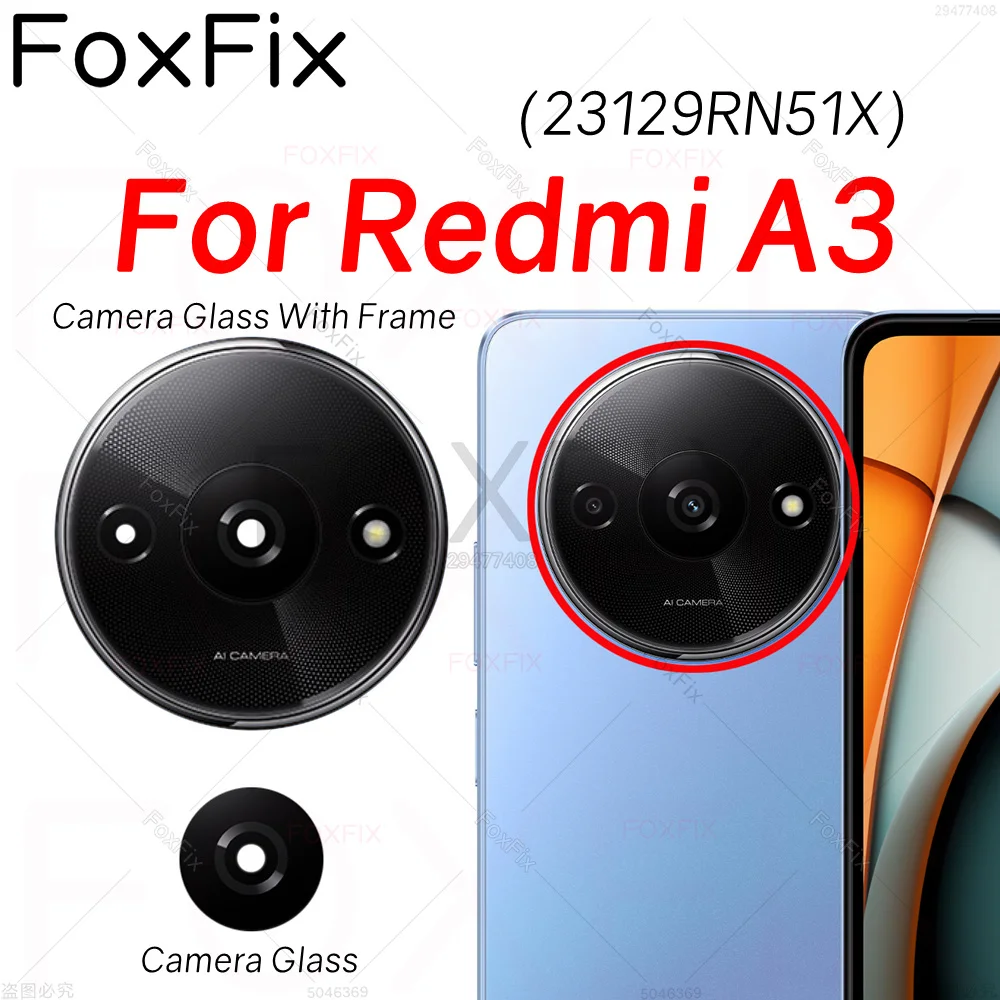 Back-Camera-Glass-Lens-For-Xiaomi-Redmi-A3-23129RN51X-Rear-Camera-Cover ...