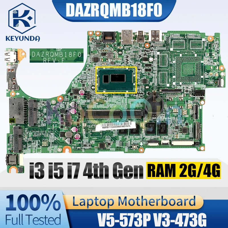 For-LENOVO-V5-573P-V3-473G-Notebook-Mainboard-DAZRQMB18F0-i3-i5-i7-4th ...