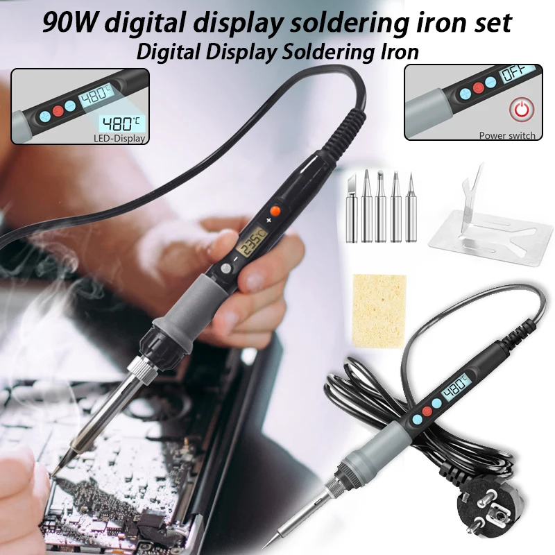 New 90W electric soldering iron set with LED digital display, high ...