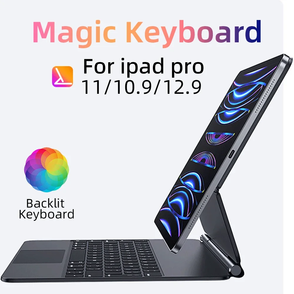 Magic-Keyboard-case-Backlit-for-iPad-Pro-11-12-9-inch-2018-2020-2021 ...