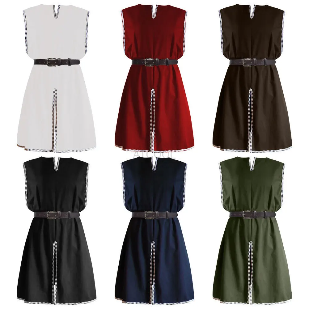 Men-s-Medieval-SleevelessTunic-Top-Viking-Norman-Warriors-Jerkin ...