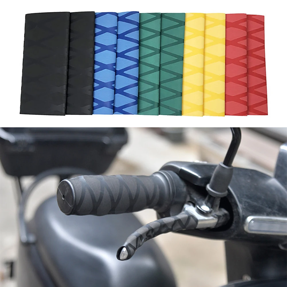 Universal Rubber Motorcycle Heat Shrinkable Grip Cover Non Slip Handle ...