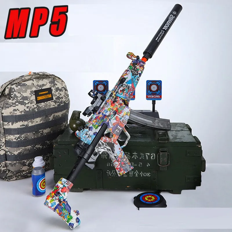 MP5 Paintball Gun Electric Water Ball Blaster Gel Ball Gun Rifle ...