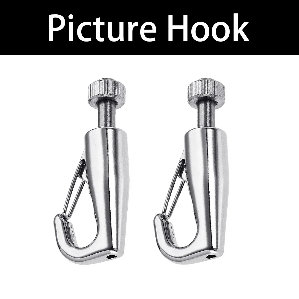 2-10PCS-Adjustable-Painting-Hook-Gallery-Display-Steel-Wire-Rope-Hook ...