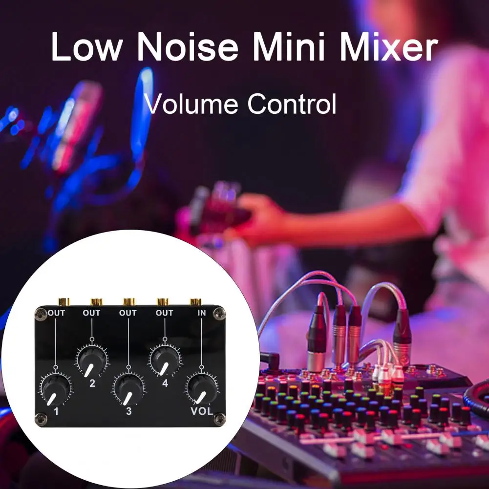 TM400-Mini-Audio-Mixer-Passive-1-Input-4-Output-3-5mm-Adjustable-Knob ...
